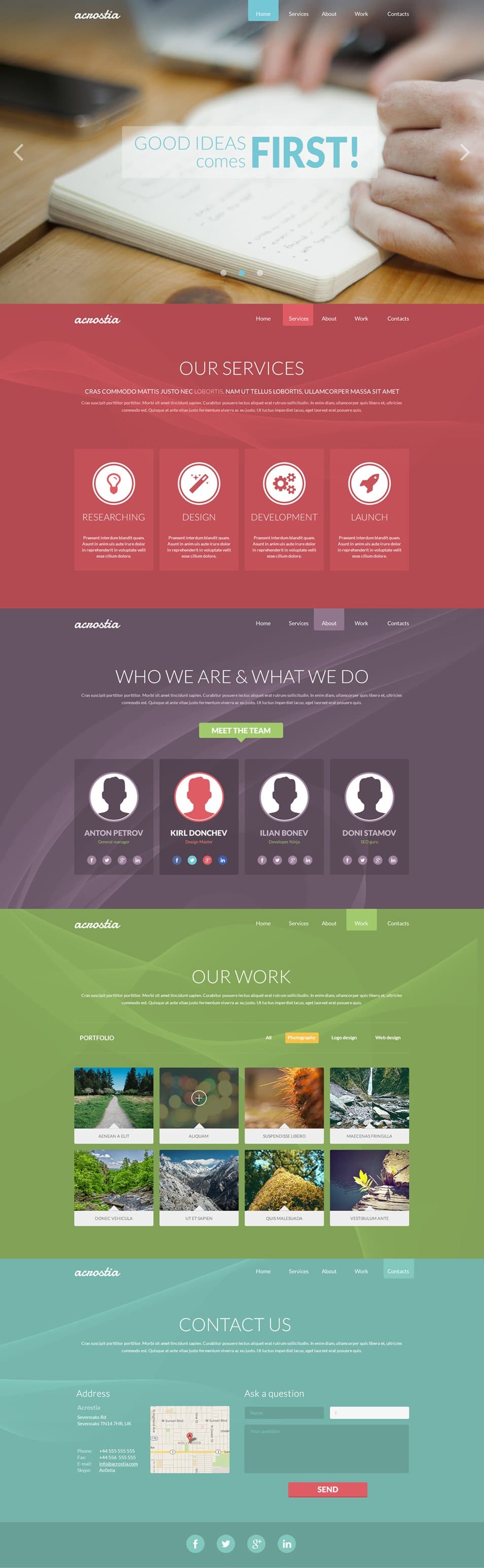 One Page Template Free