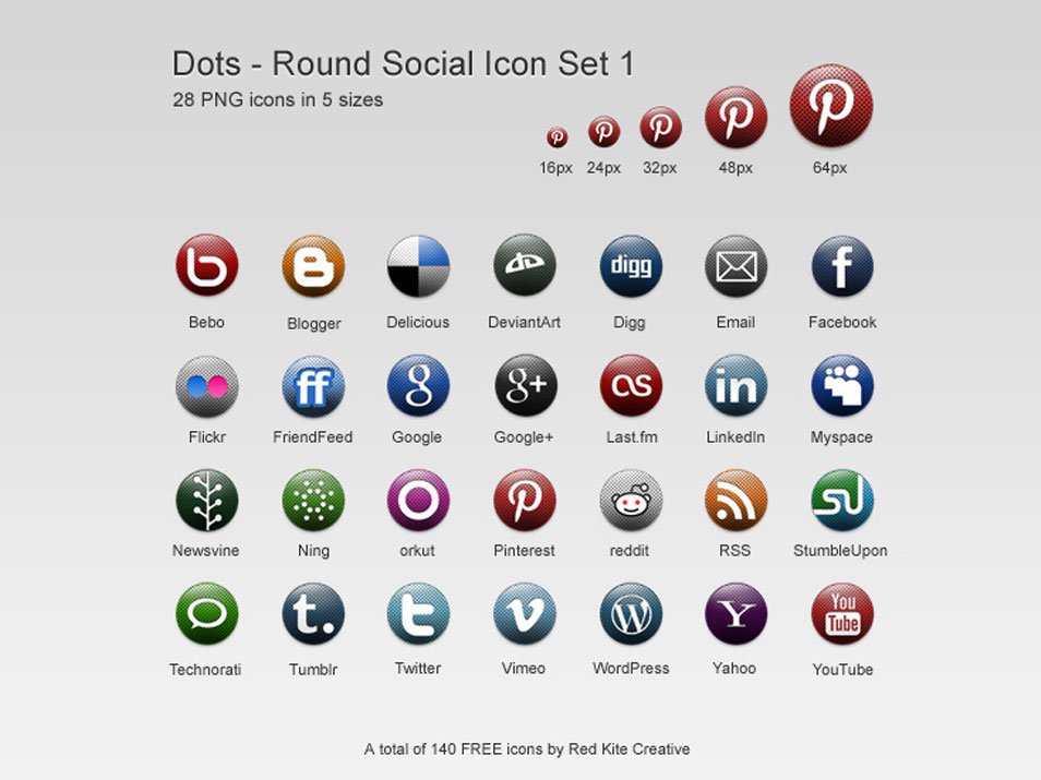 500+ High Quality Free Social Media Icon Sets