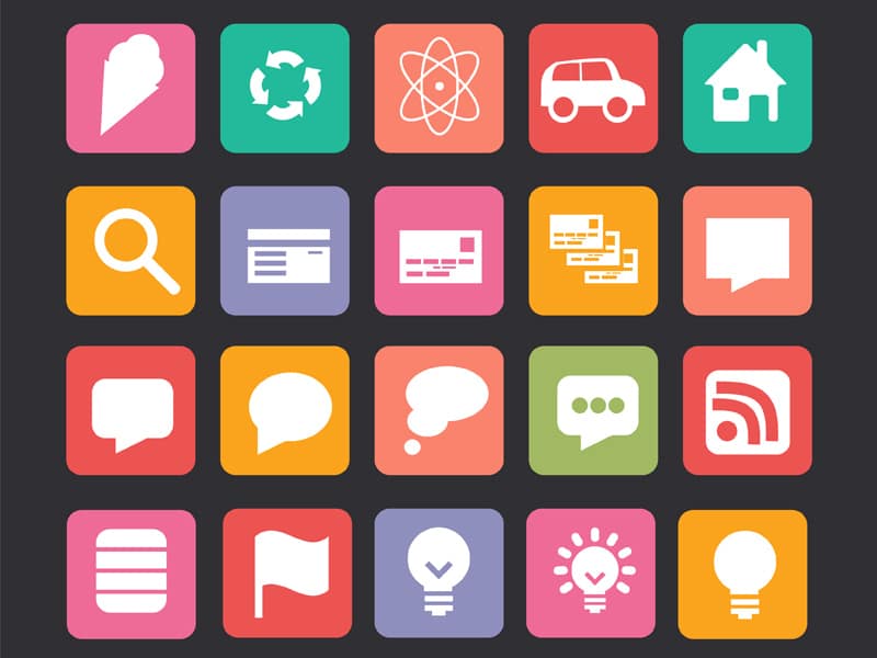50 + Latest Flat Vector Icons (Ai,EPS,SVG) » CSS Author