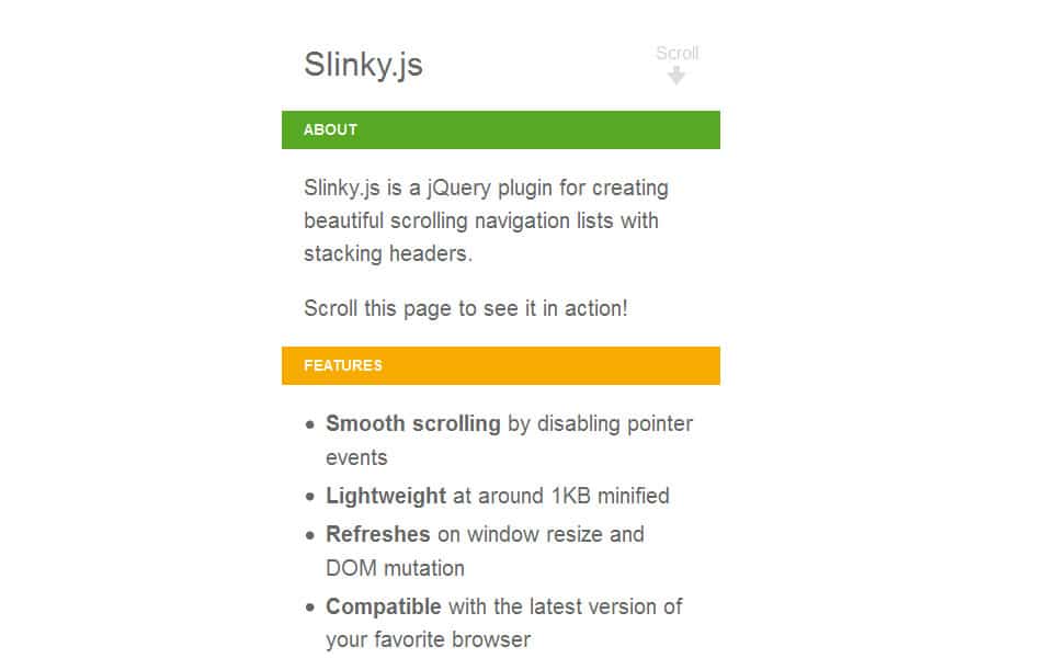 Best jQuery Scrolling Plugins for Websites | Believe the Logic