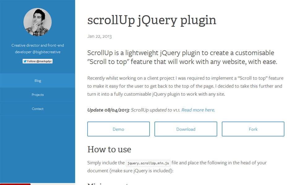 Best jQuery Scrolling Plugins for Websites | Believe the Logic