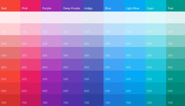 Tools for generating Material Design Color Palettes